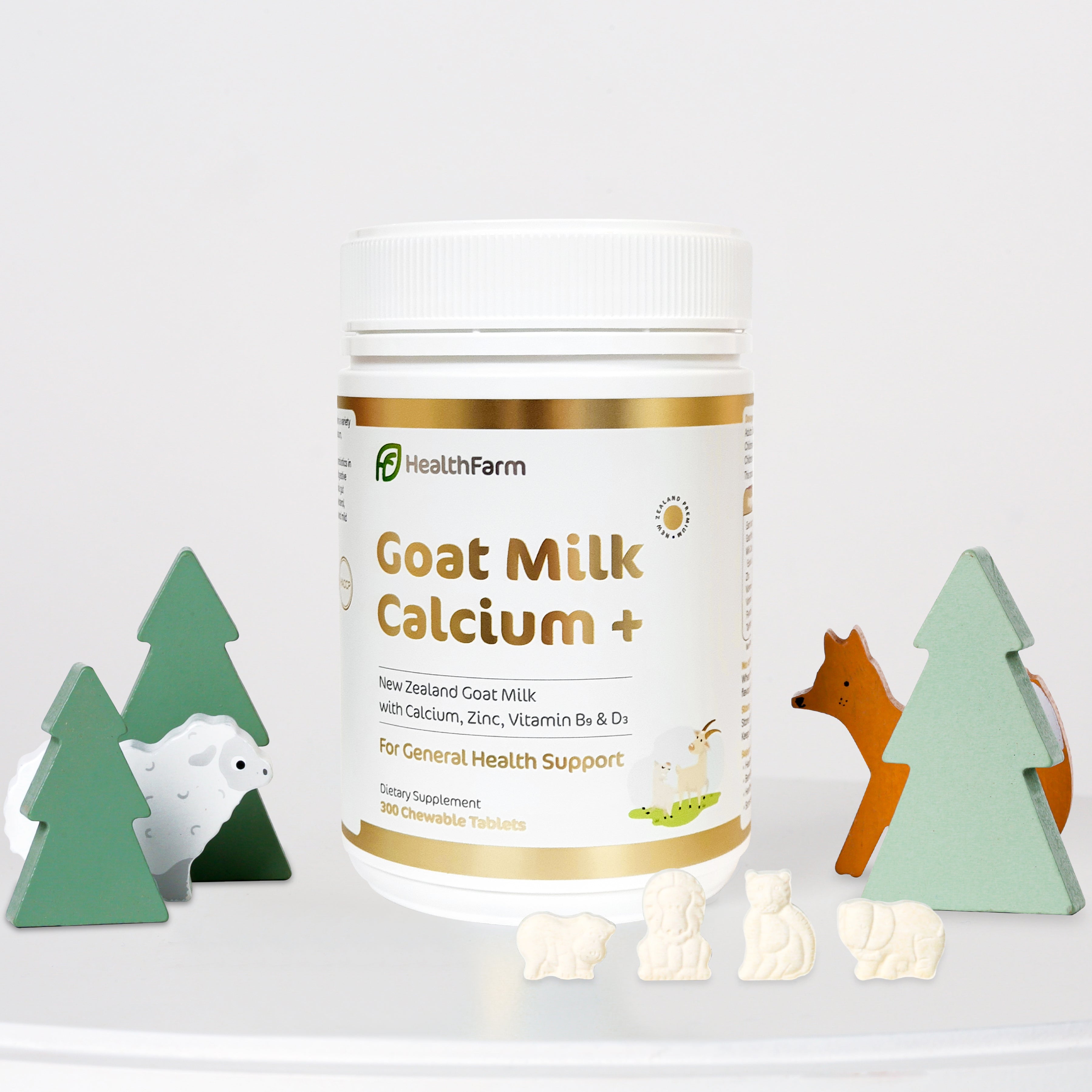 Healthfarm New Zealand Goat Milk Calcium + - Healthfarm NZ